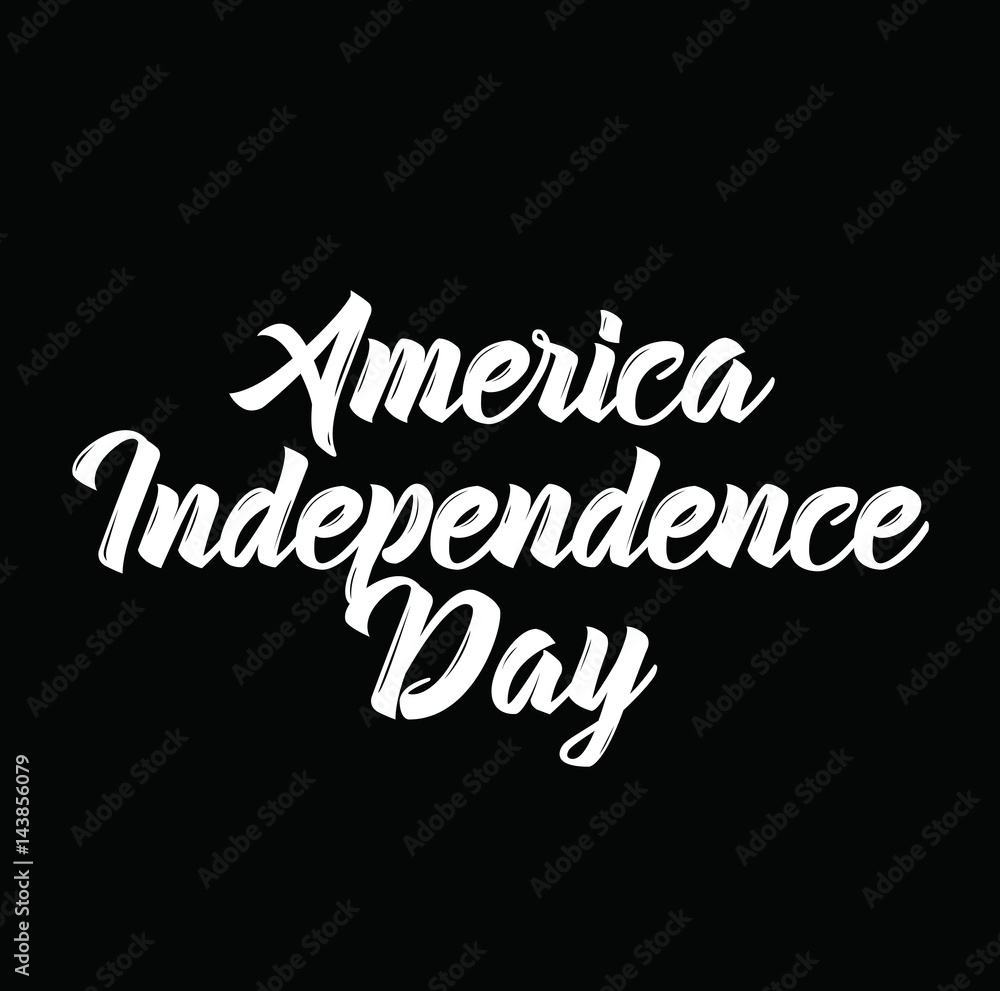 america independence day, text design. Vector calligraphy. Typography ...