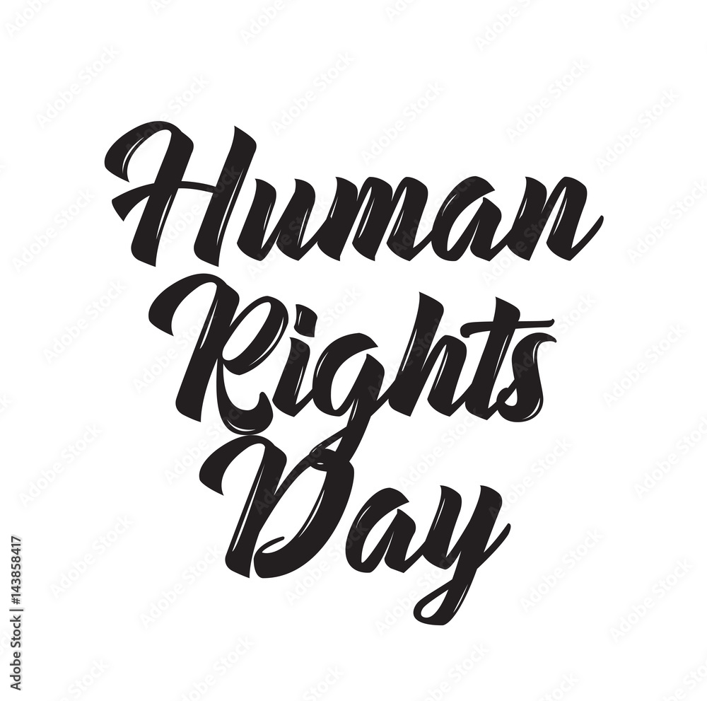 human rights day, text design. Vector calligraphy. Typography poster ...