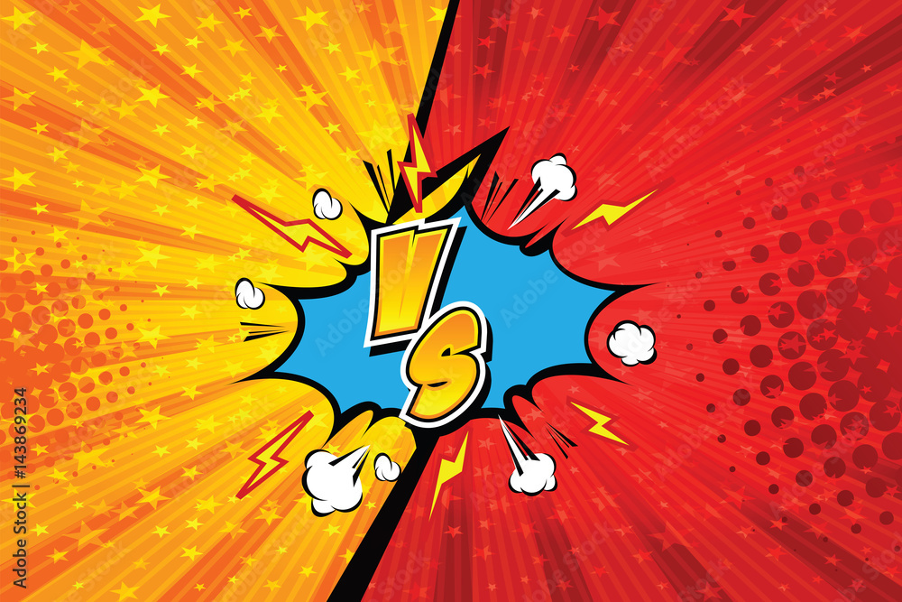 Fight backgrounds comics style design. Vector illustration. Stock ...