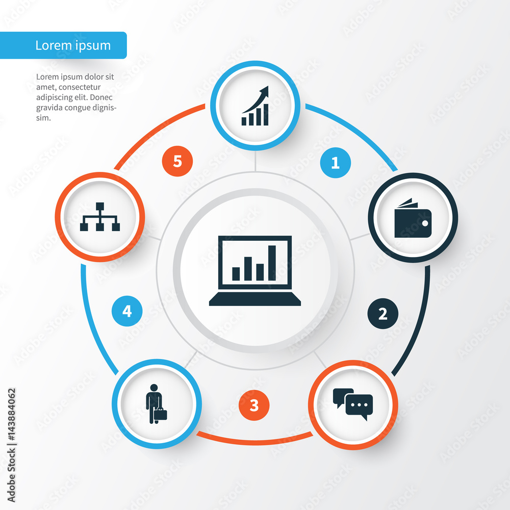 Job Icons Set. Collection Of Diagram, Hierarchy, Chatting And Other ...