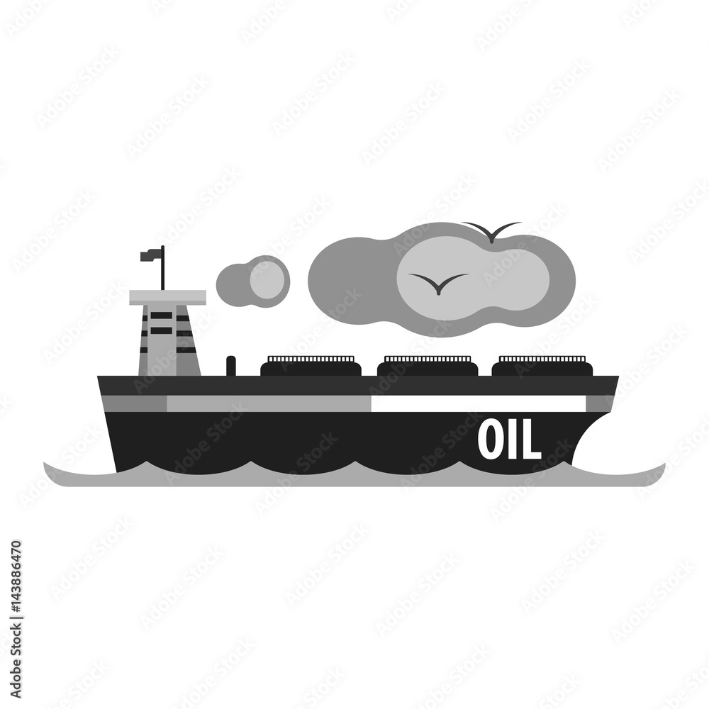 Oil tanker ship. Production and transportation of oil and oil products ...