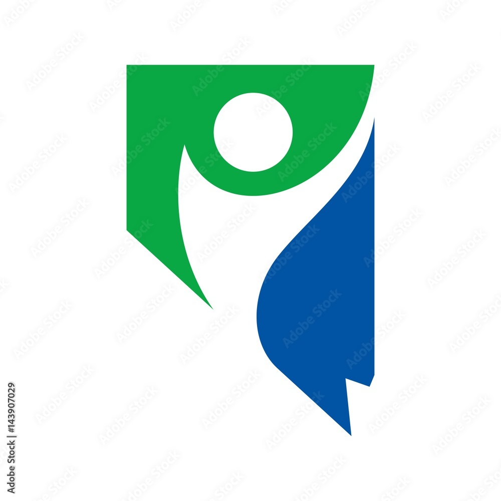 nevada logo vector. person logo. Stock Vector | Adobe Stock
