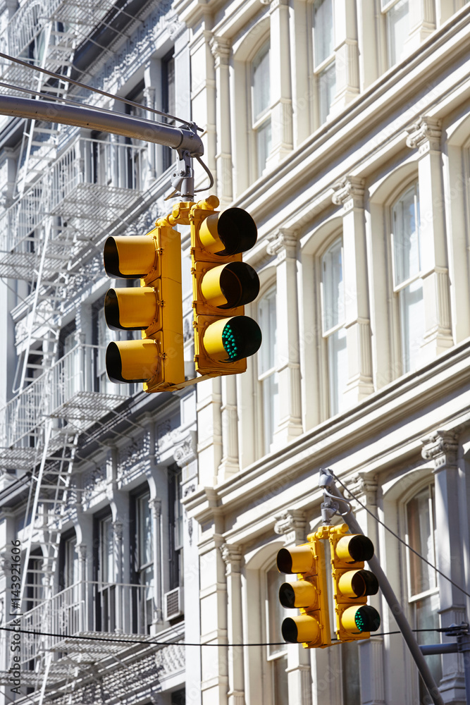 Traffic lights, Soho, New York City, USA Stock Photo | Adobe Stock