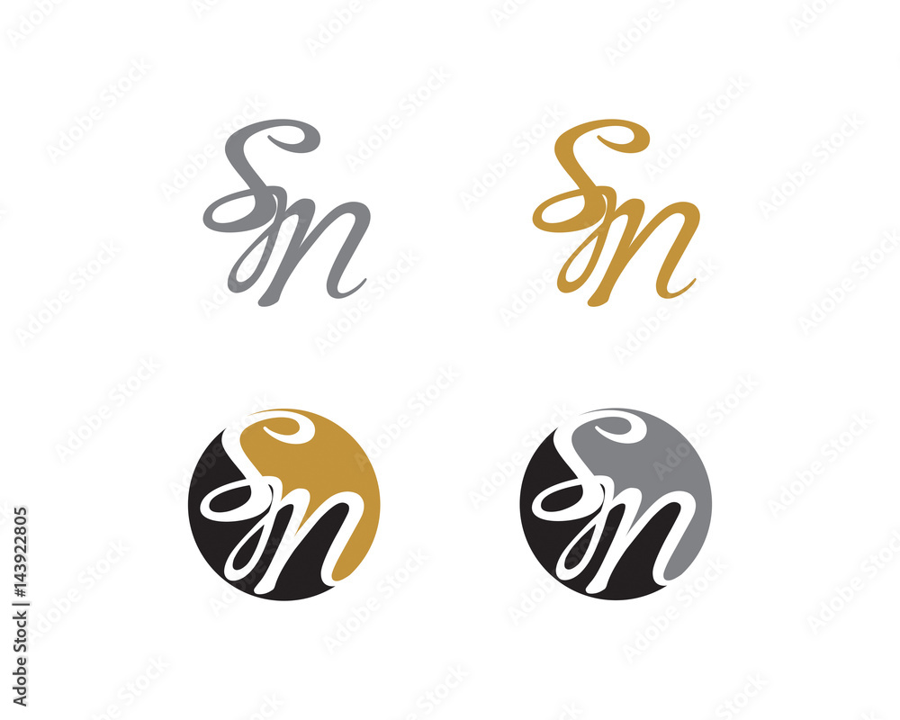 Letter S and M Logo Icon 1 Stock Vector | Adobe Stock