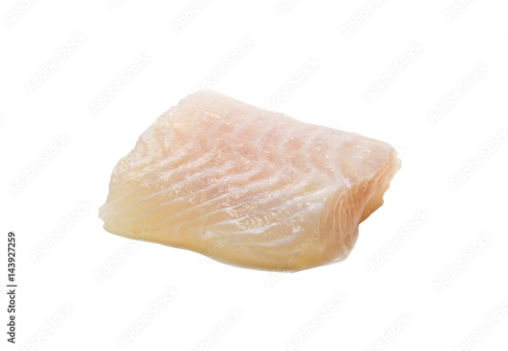 Fish dolly, Pangasius fillet isolated on white background with clipping ...