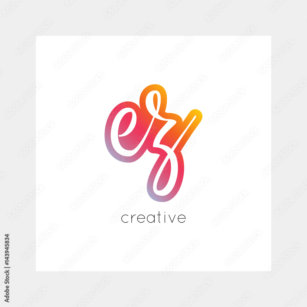EZ logo, vector. Useful as branding symbol, app icon, alphabet element ...