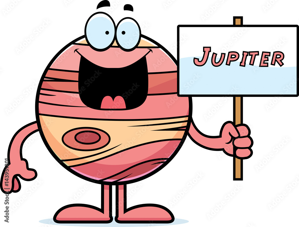 Cartoon Jupiter Sign Stock Vector | Adobe Stock