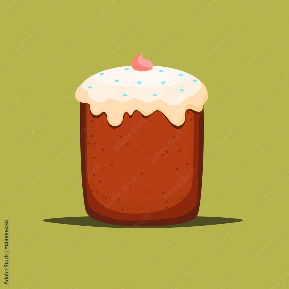 Easter cake vector illustration isolated from background Easter pie in ...