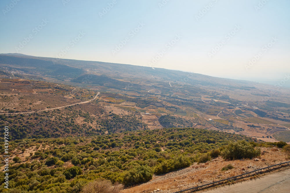 Golan villages at north Israel, aerial view Stock 写真 | Adobe Stock