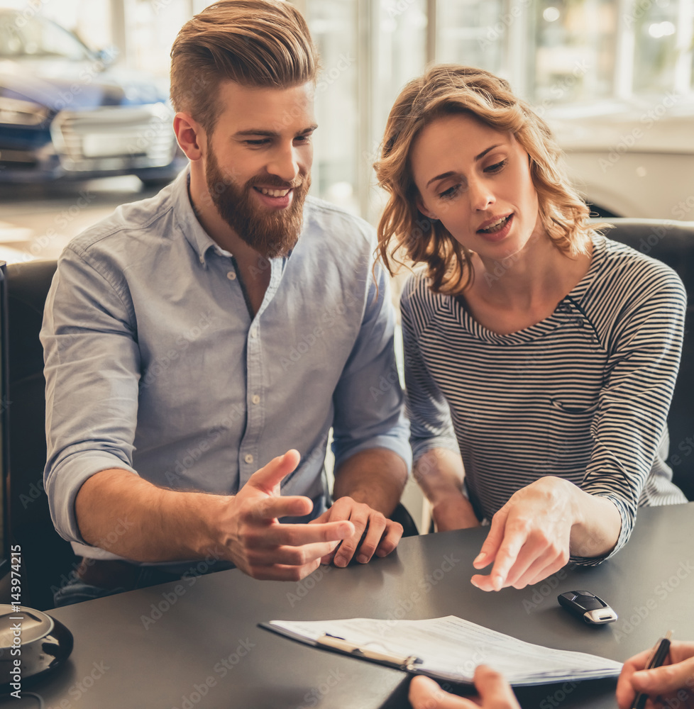 Visiting car dealership Stock Photo | Adobe Stock