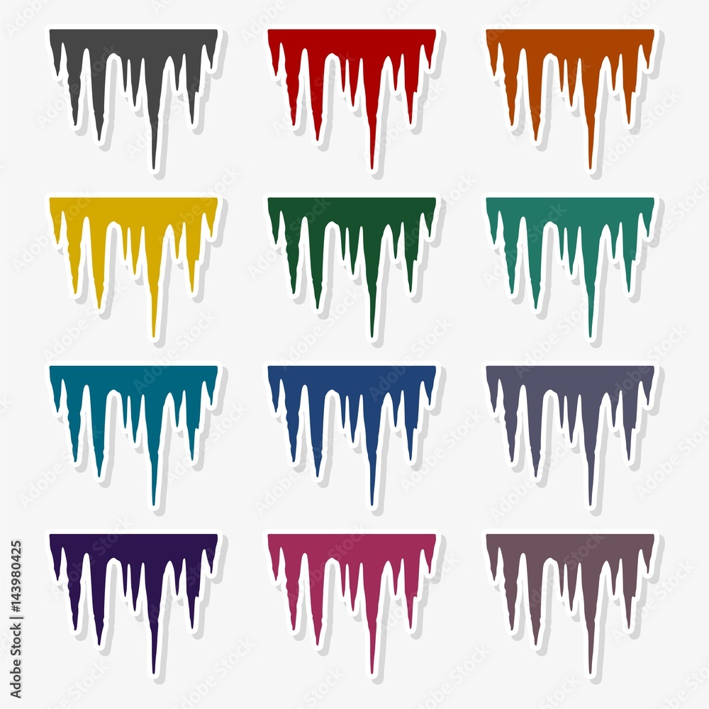 Icicles vector symbol, icon design Stock Vector | Adobe Stock