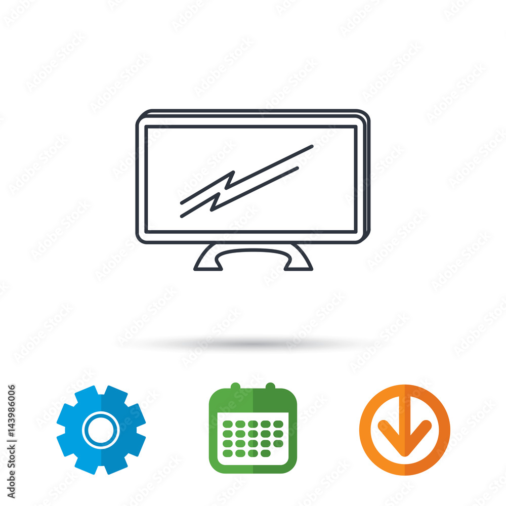 Lcd Tv Icon Vector