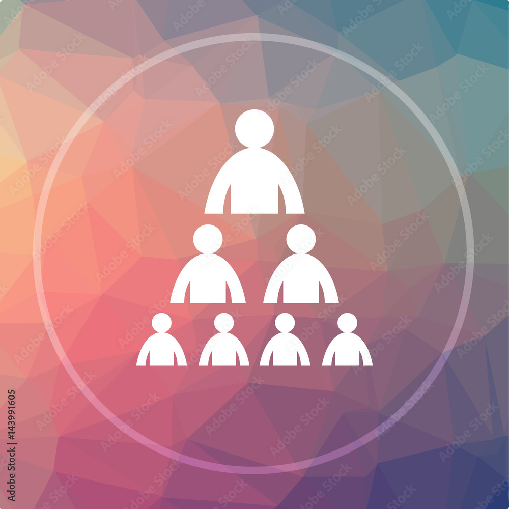 Organizational chart with people icon Stock Illustration | Adobe Stock