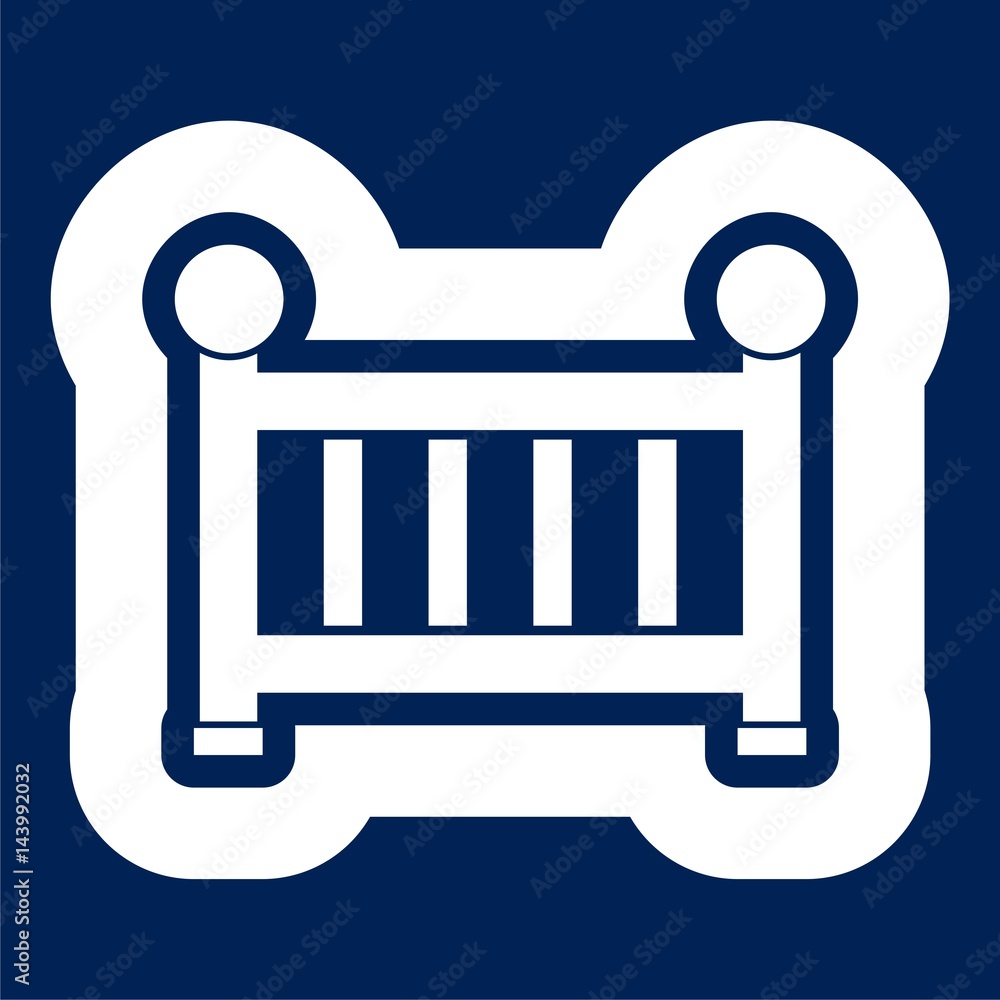 Baby cradle flat icon - Illustration Stock Vector | Adobe Stock