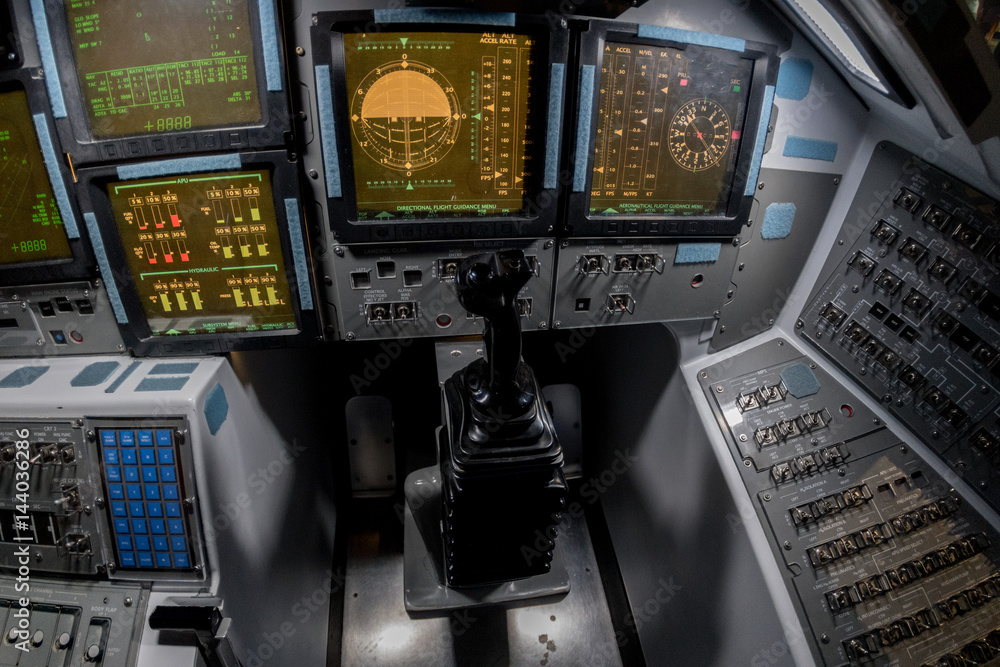 spaceship control panel mission to moon and mars Stock Photo | Adobe Stock