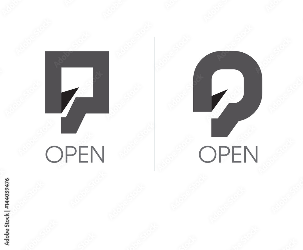 Vecteur Stock Development of a new project logo design. Creative idea ...