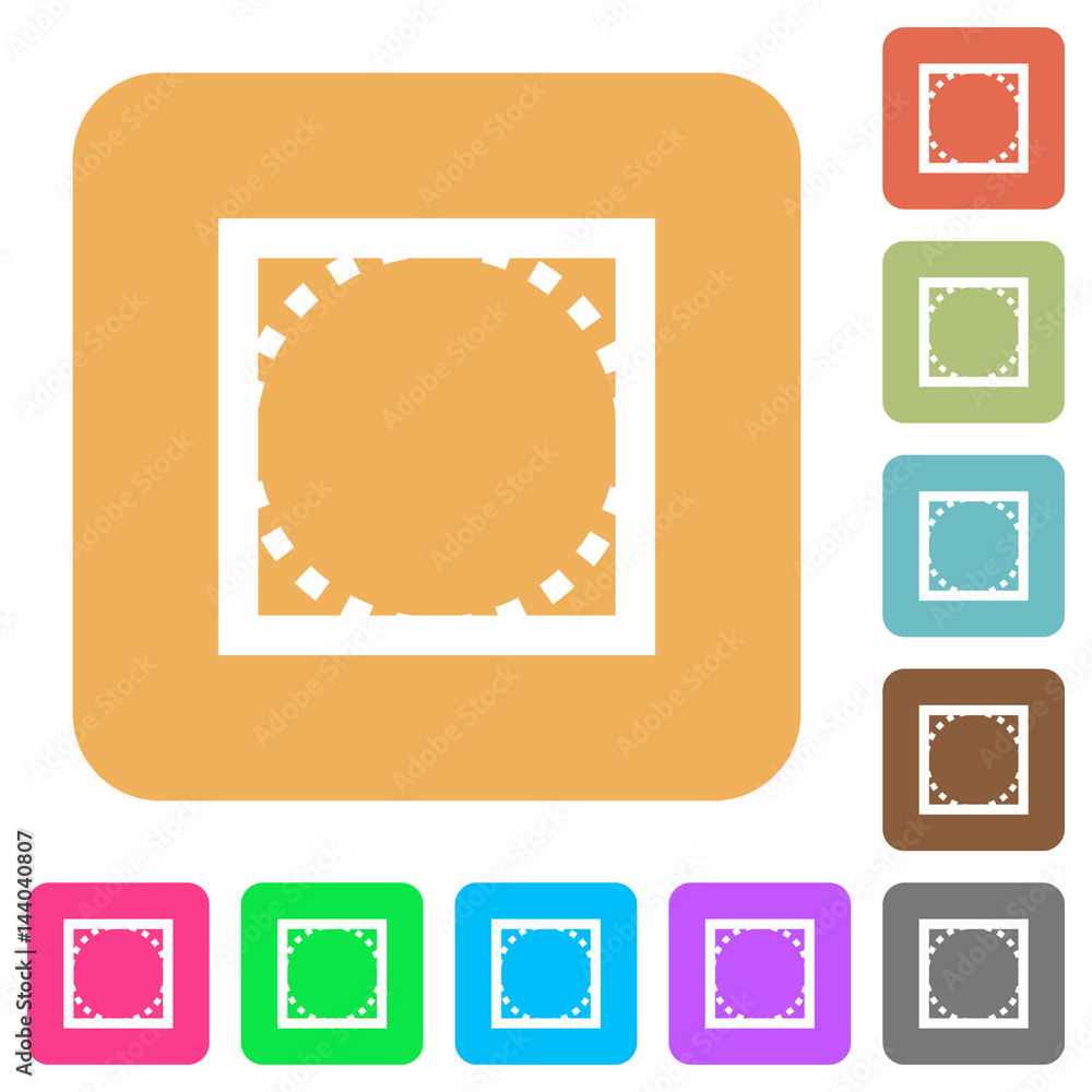 Rounded corner settings rounded square flat icons Stock Vector | Adobe ...
