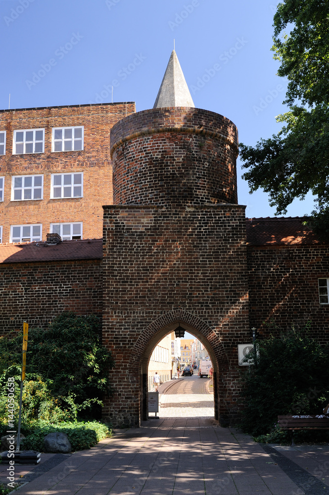 Cottbus, Mauerstraße, Mittelalterliche Stadtmauer, Stadtbefestigung ...