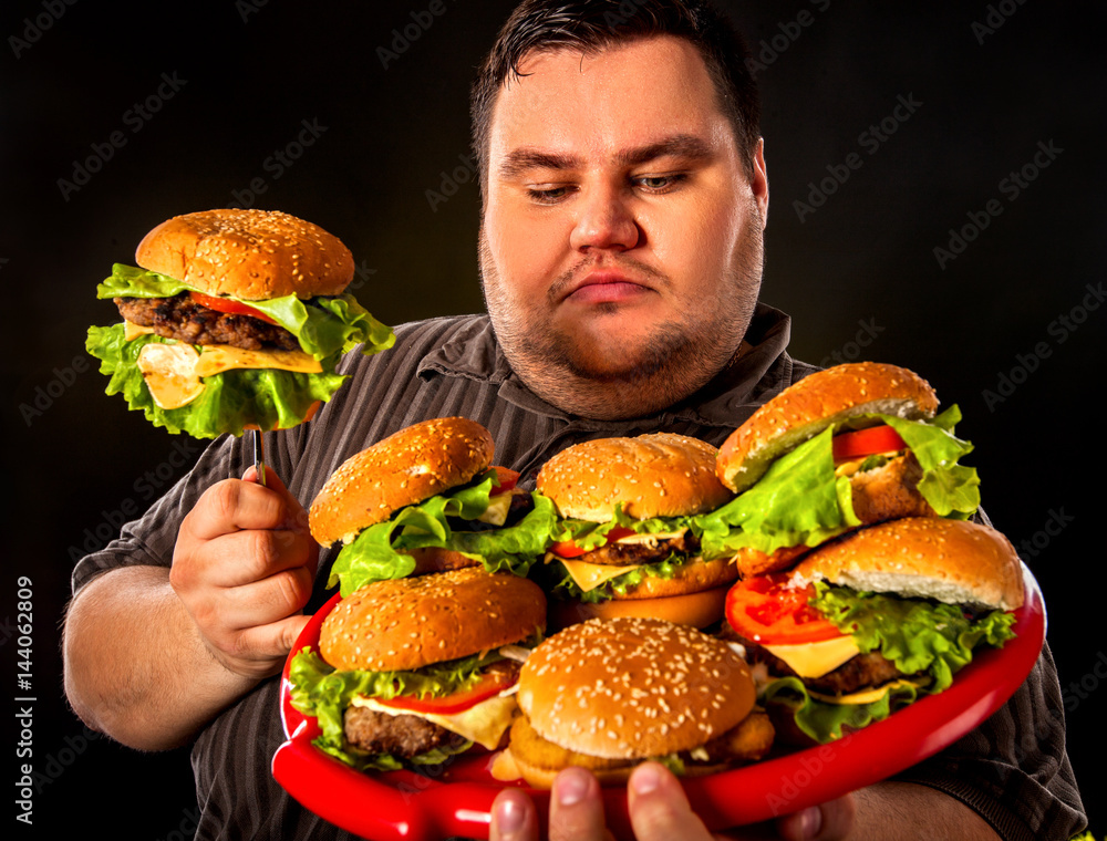 Overweight People Eating