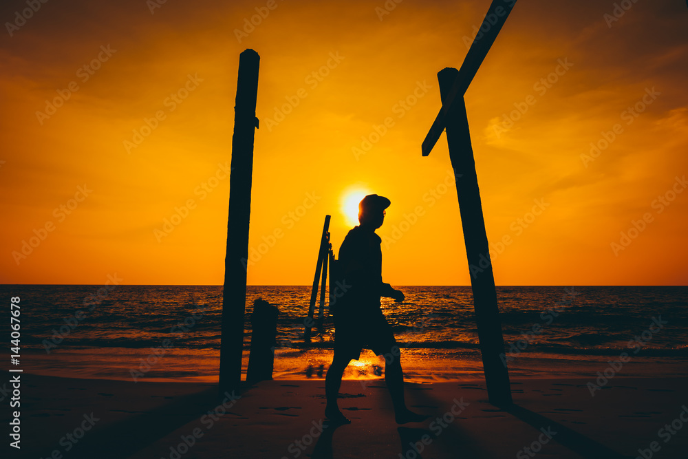 Sad Person Standing Alone