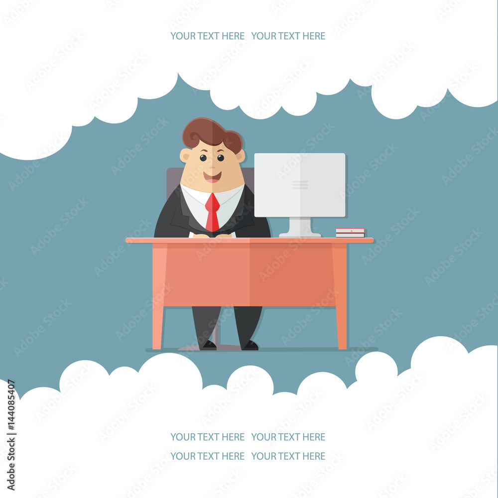 Man in a suit with a red tie. manager, accounts department, banker ...