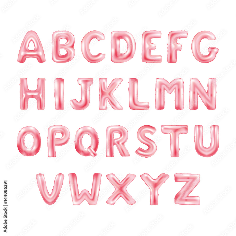 Balloons ABC alphabet Stock Vector | Adobe Stock