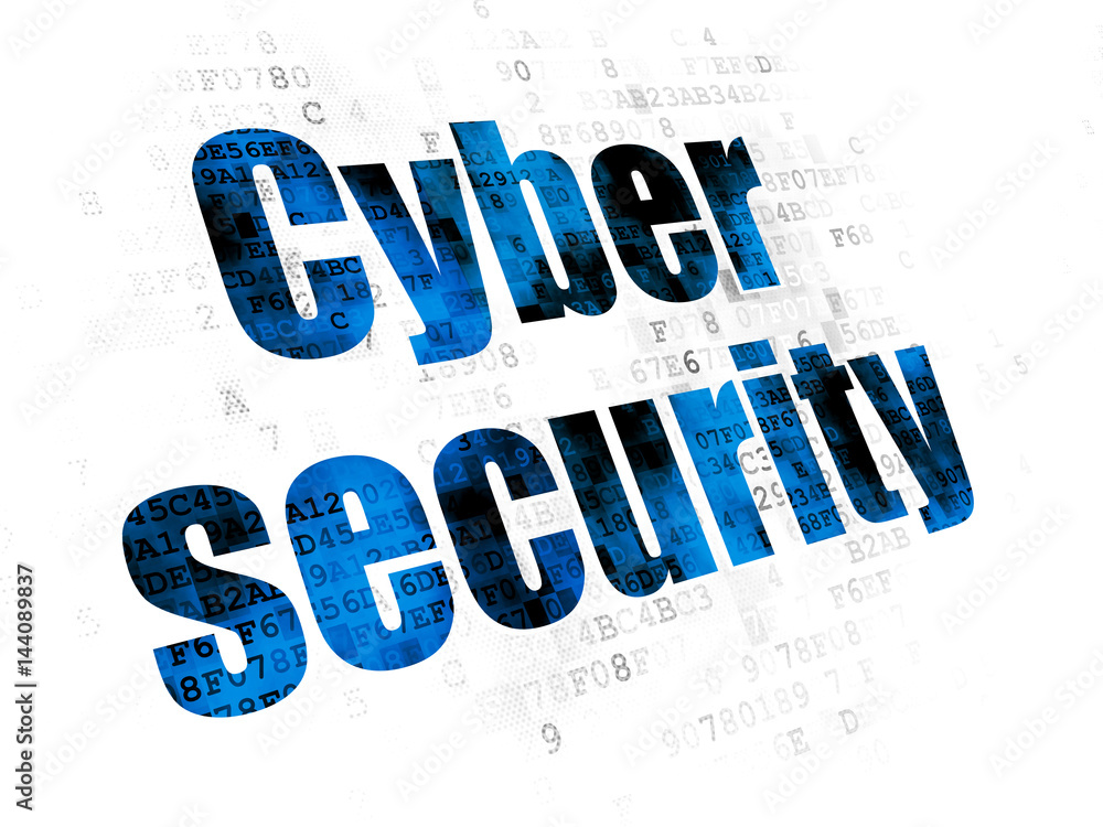 Security concept: Cyber Security on Digital background Stock ...