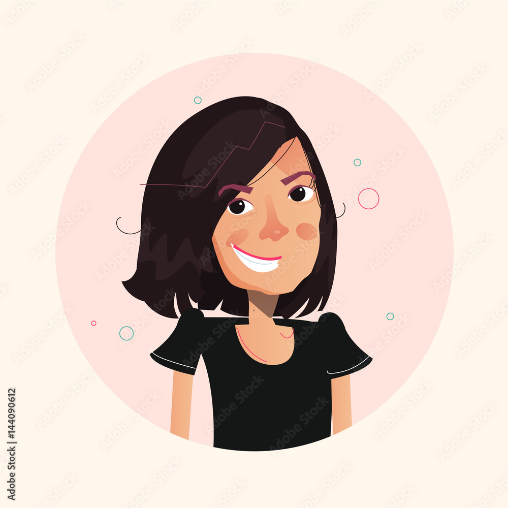 Simple avatar collection. Flat cartoon style faces. Vector illustration ...