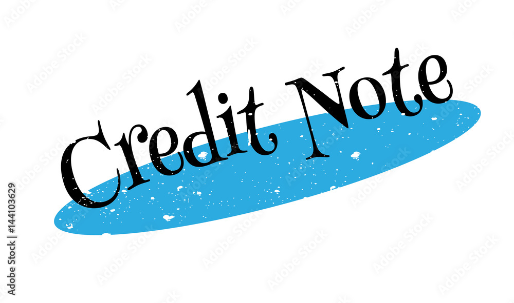 Credit Note rubber stamp. Grunge design with dust scratches. Effects ...