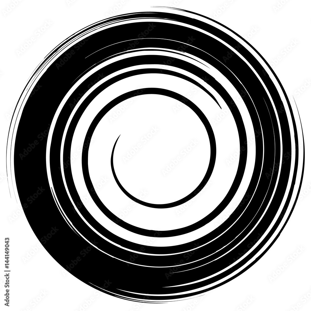 Grungy smeared circle. Abstract splash shape silhouette. Stock Vector ...