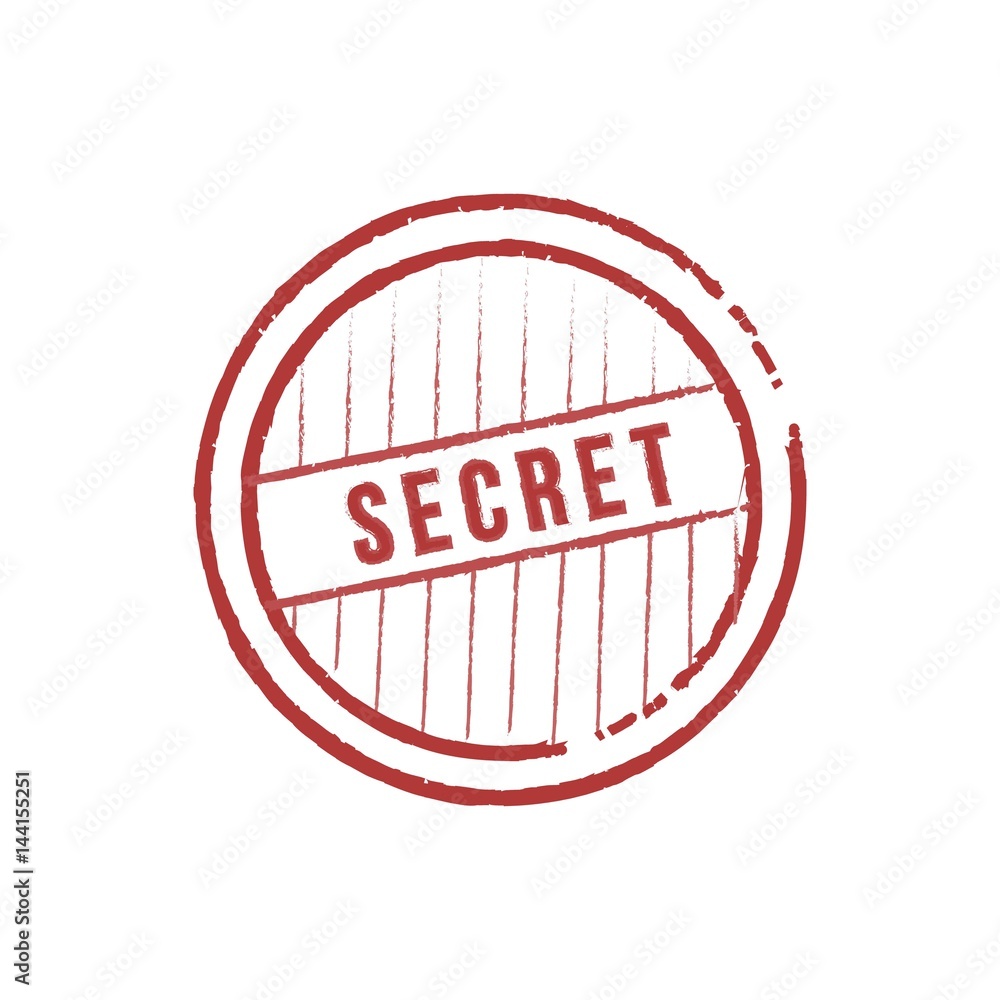 Vecteur Stock Secret Scratched Grunge Stamp Vector. Isolated on White ...