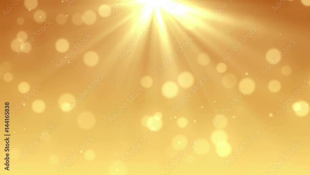 Loopable Sunbeam and Particles Motion backgrounds -Golden color Stock ...