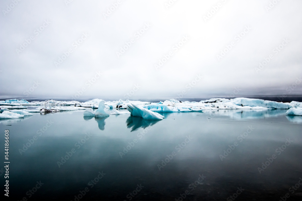 Iceberg Lagoon in Iceland. Ice lake in Iceland near glacier Stock Photo ...