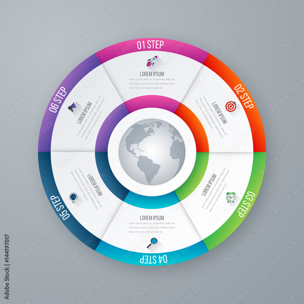Vector circle infographic template for graphs Stock Vector | Adobe Stock