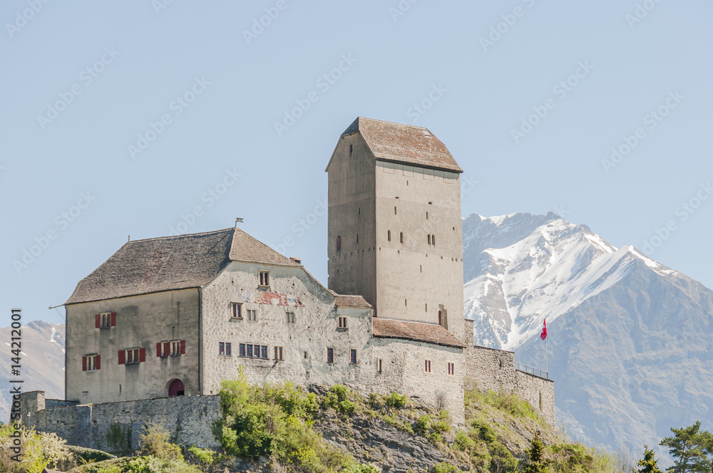Sargans, Stadt, Schloss, Schloss Sargans, Sarganserland, Alpen, St ...