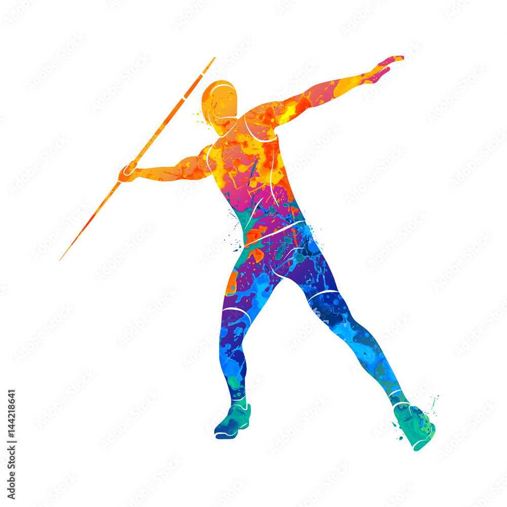Javelin throw Athlete Stock Vector | Adobe Stock