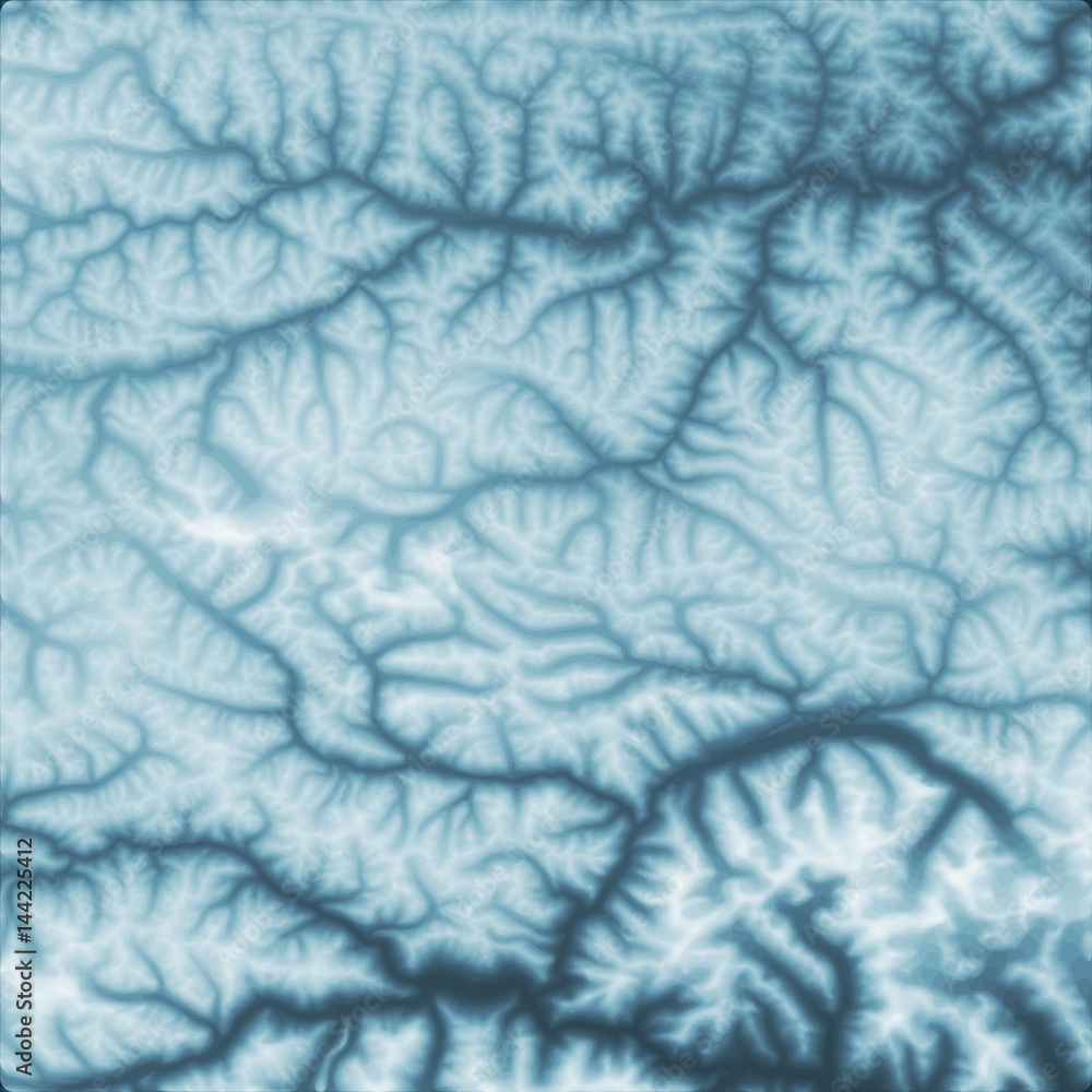 Vector abstract earth relief map. Generated conceptual elevation map ...