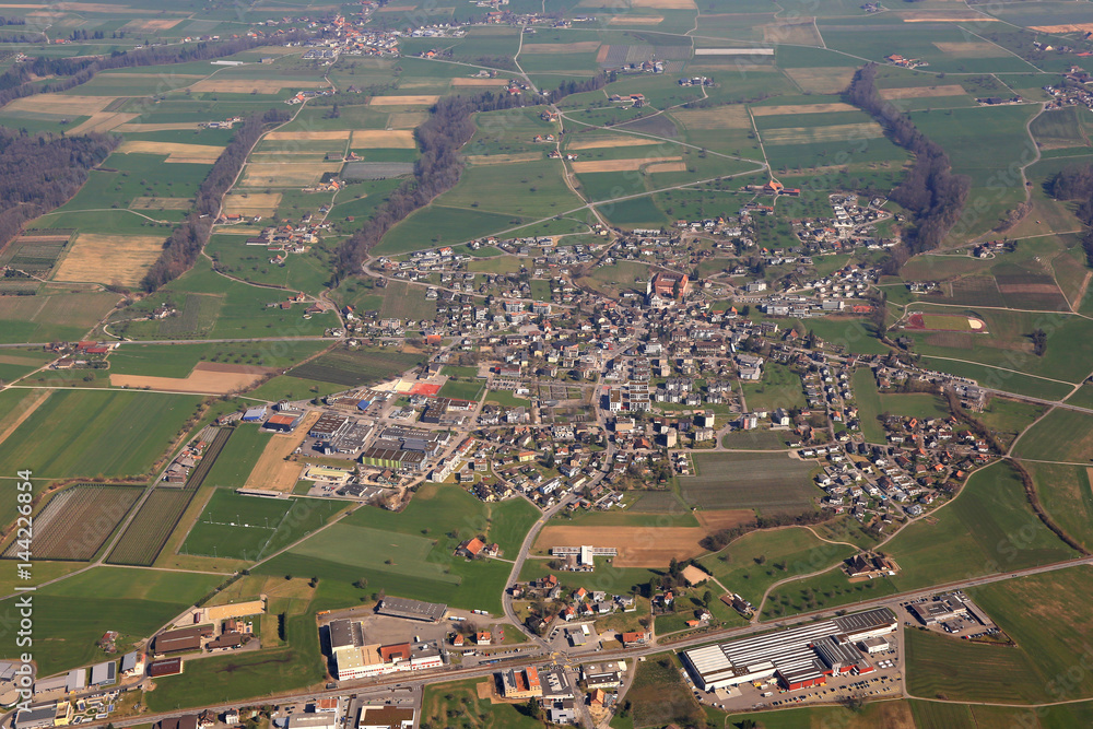 Hitzkirch Kanton Luzern Schweiz Luftbild Stock-Foto | Adobe Stock