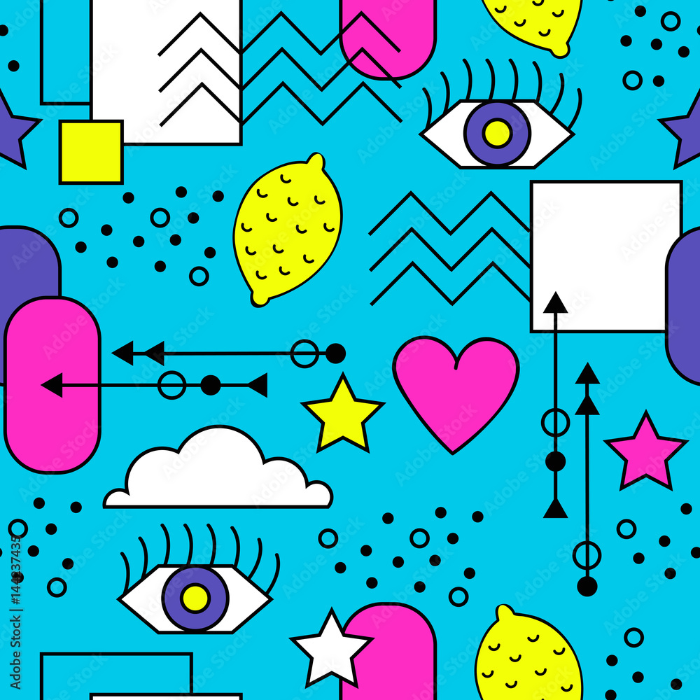 Seamless acid pattern Stock-Vektorgrafik | Adobe Stock