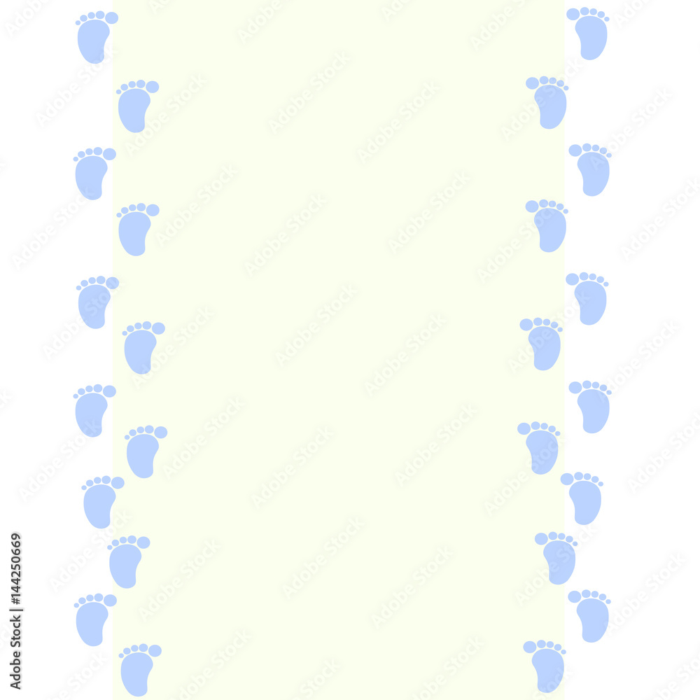 foot prints frame design Stock Vector | Adobe Stock