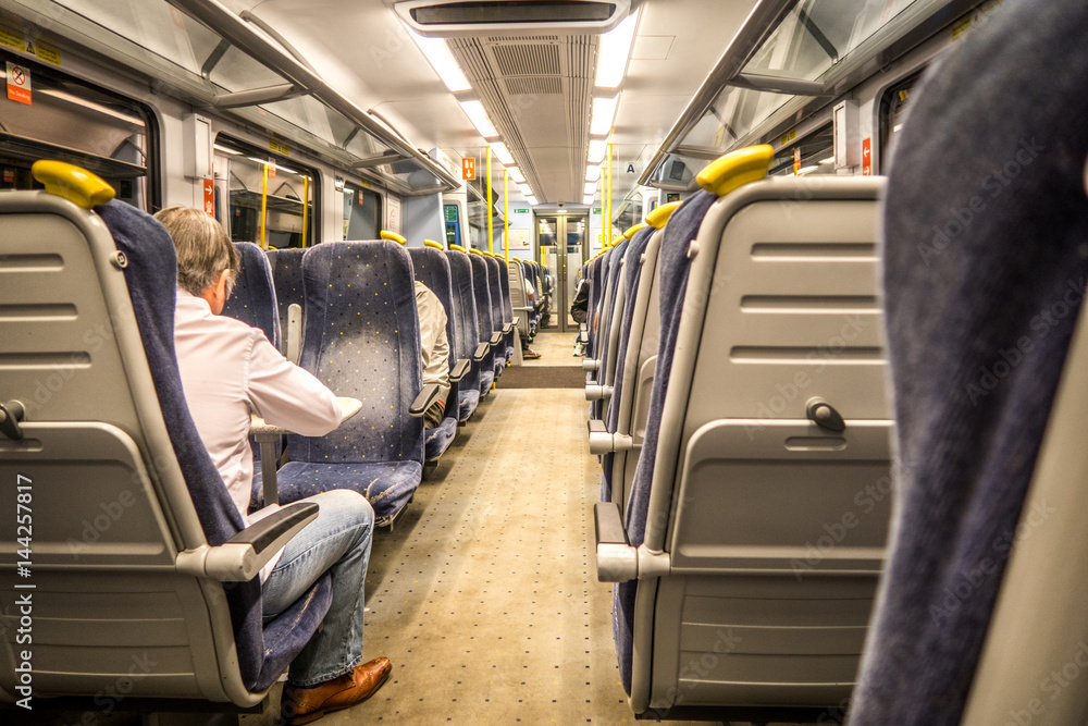 Train carriage on route to London Stock Photo | Adobe Stock