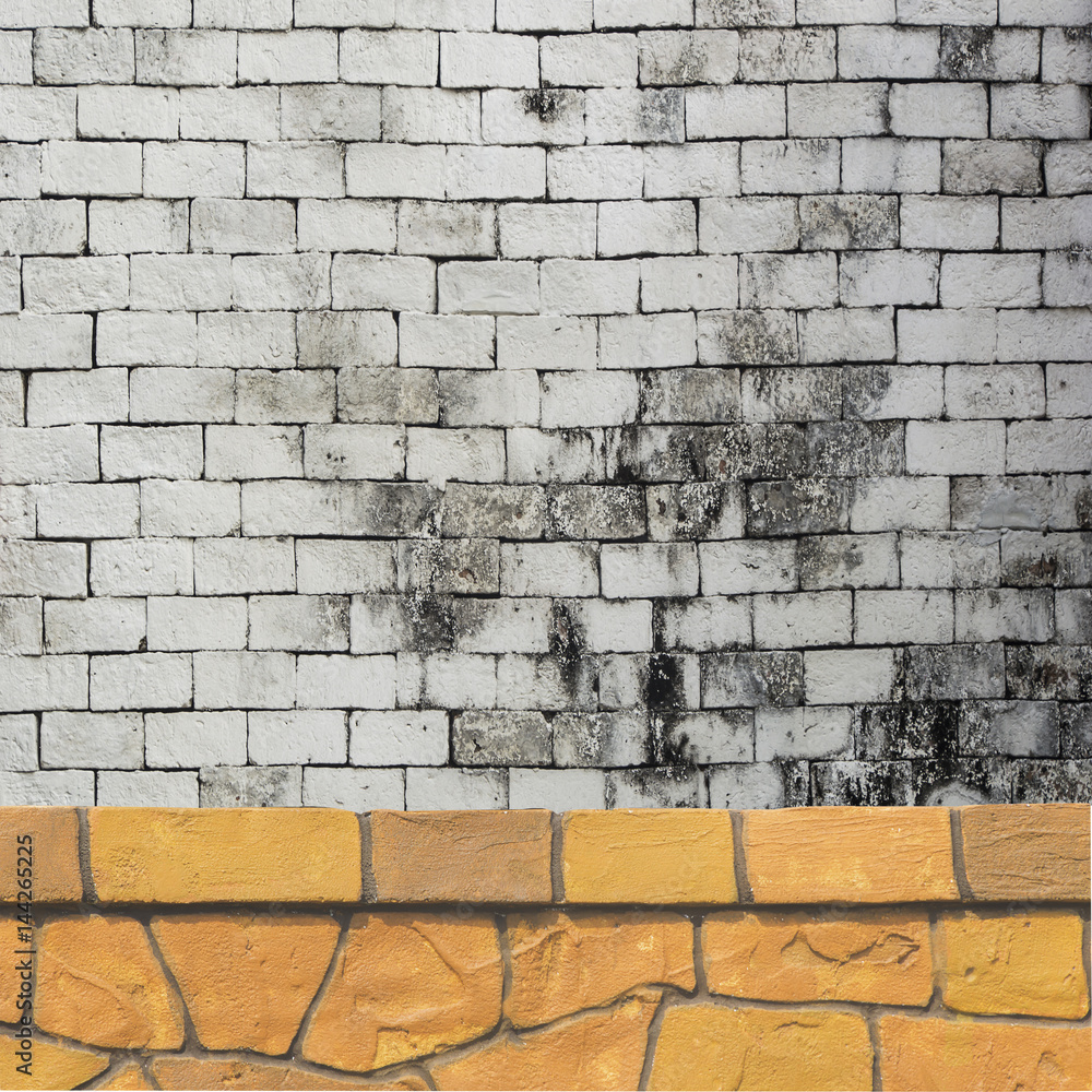Brick fence white brick texture background. Stock Photo | Adobe Stock