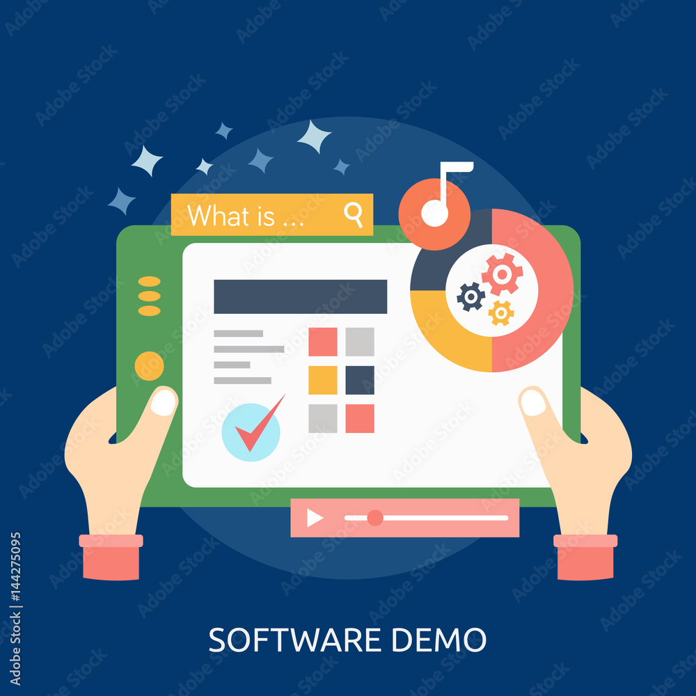 Software Demo Conceptual Design Stock Vector | Adobe Stock