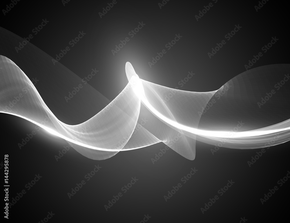 Abstract grayscale flame vector mesh background. Futuristic technology ...