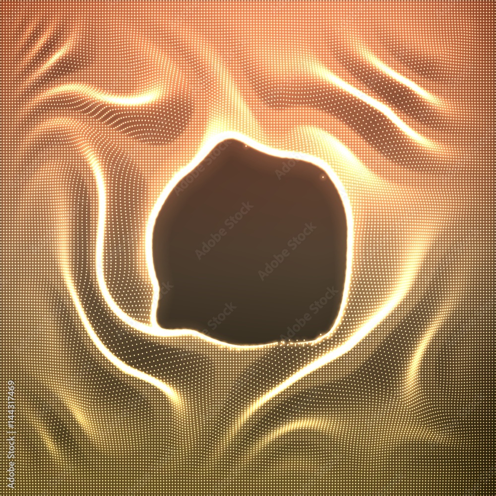 Vector abstract glowing point noise background. Array of shining golden ...