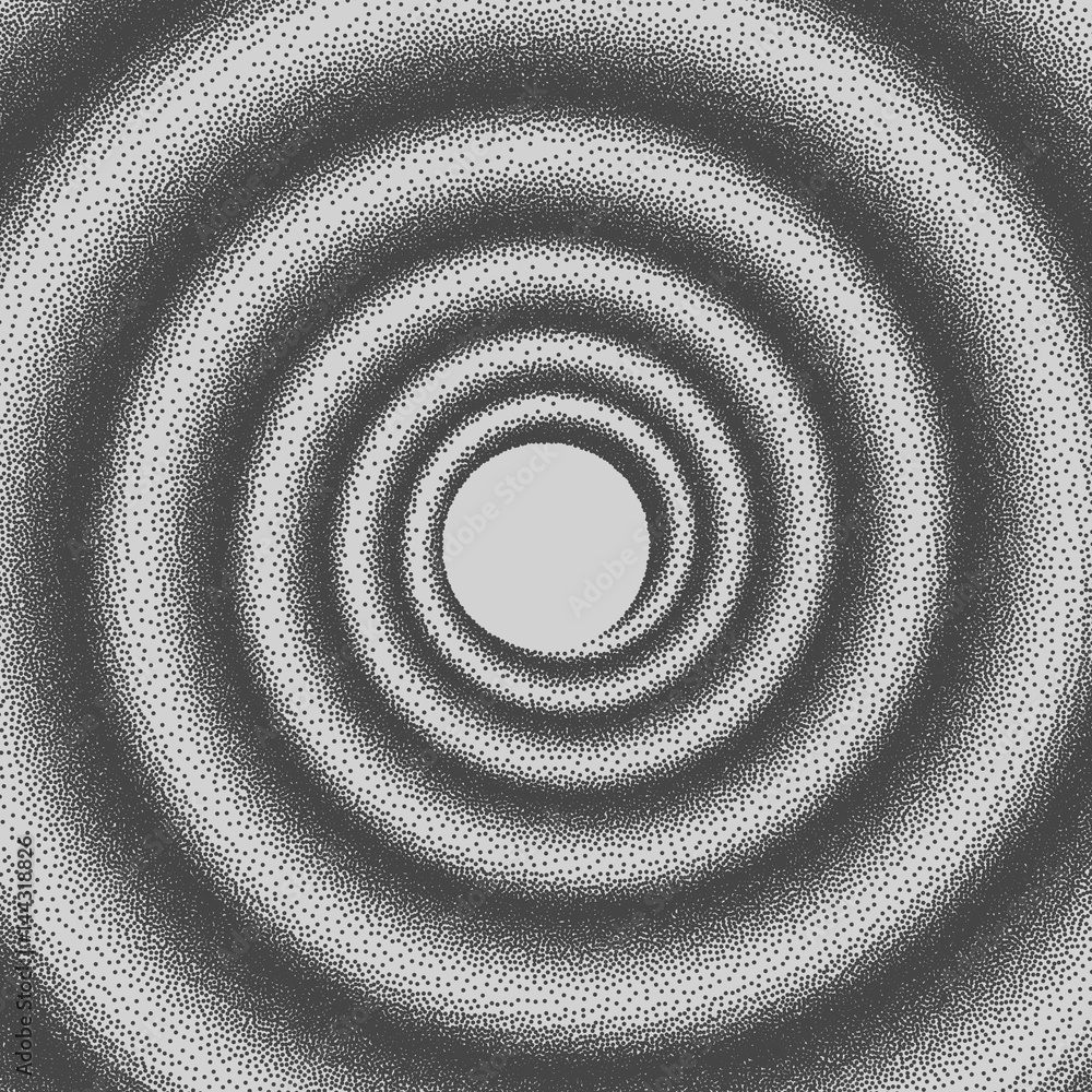 Vector illustration of abstract dotted spiral background. Halftone ...