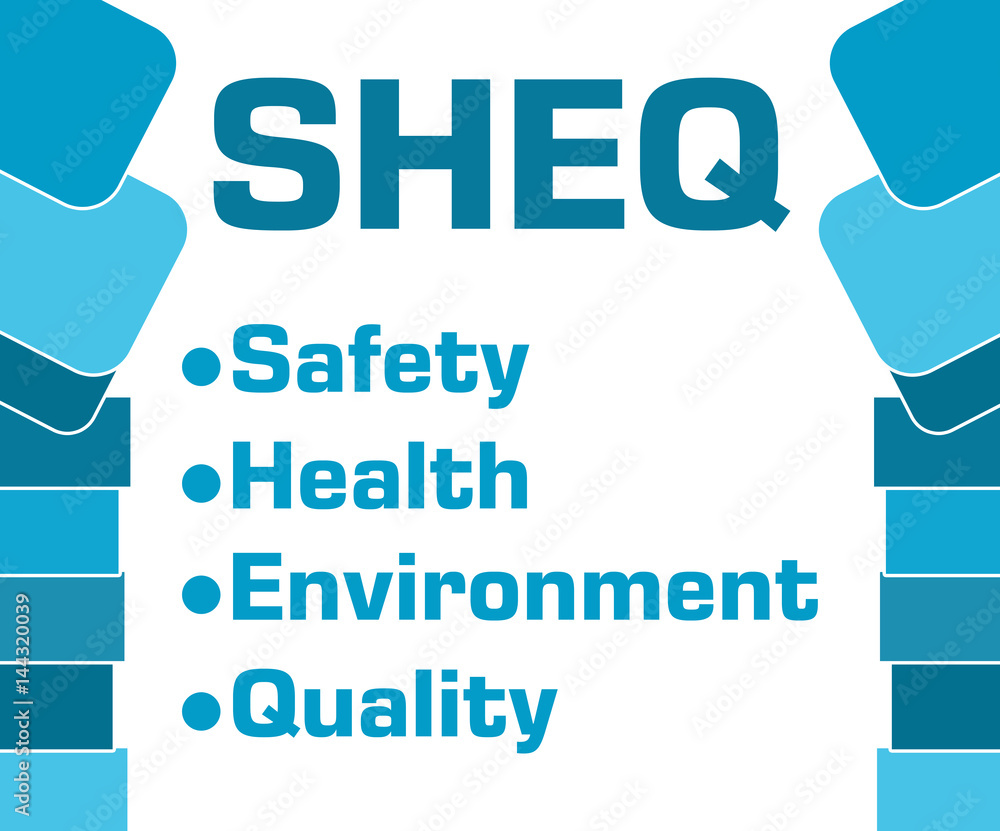 SHEQ - Safety Health Environment Quality Blue Abstract Shapes Square ...