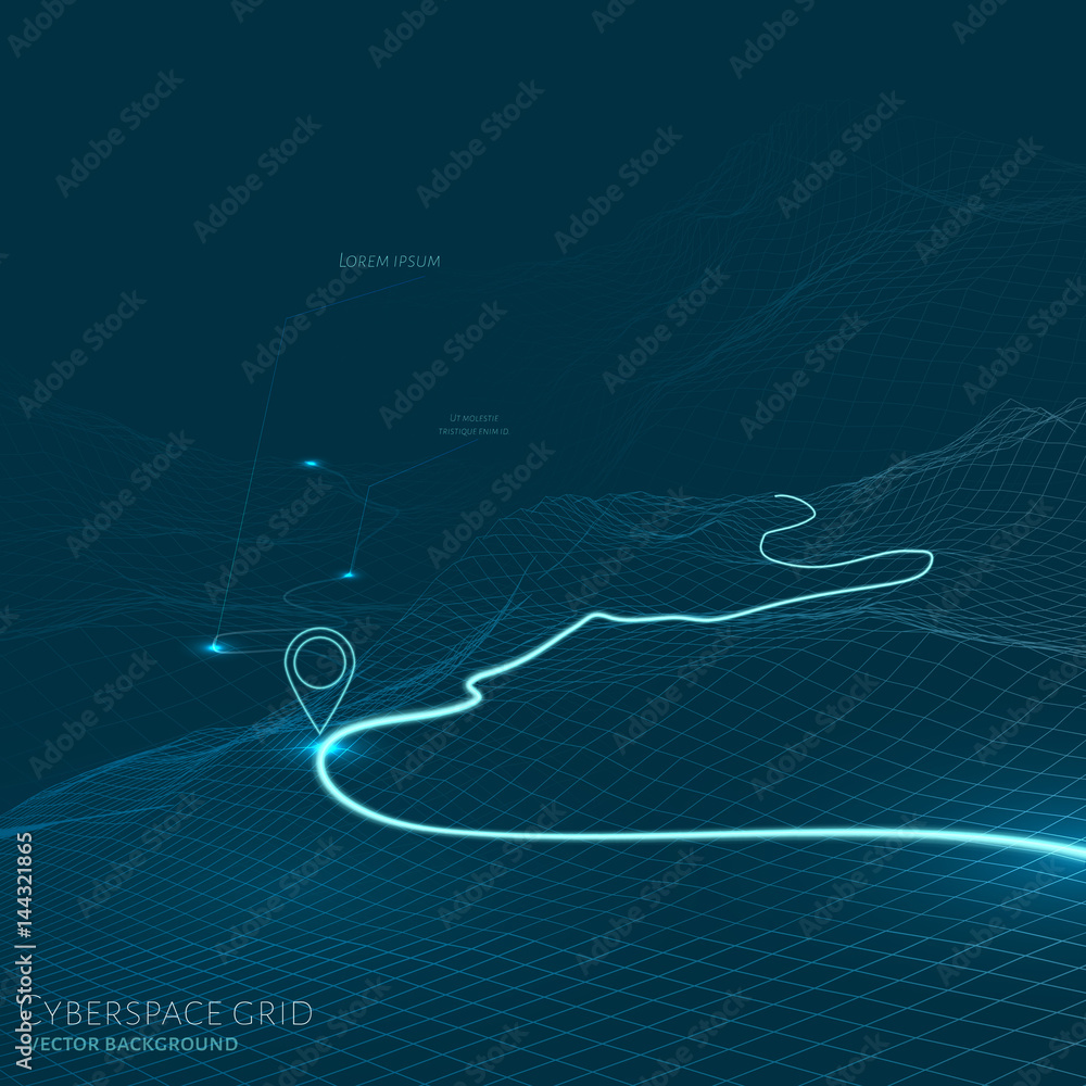 3d technology vector map Stock Vector | Adobe Stock