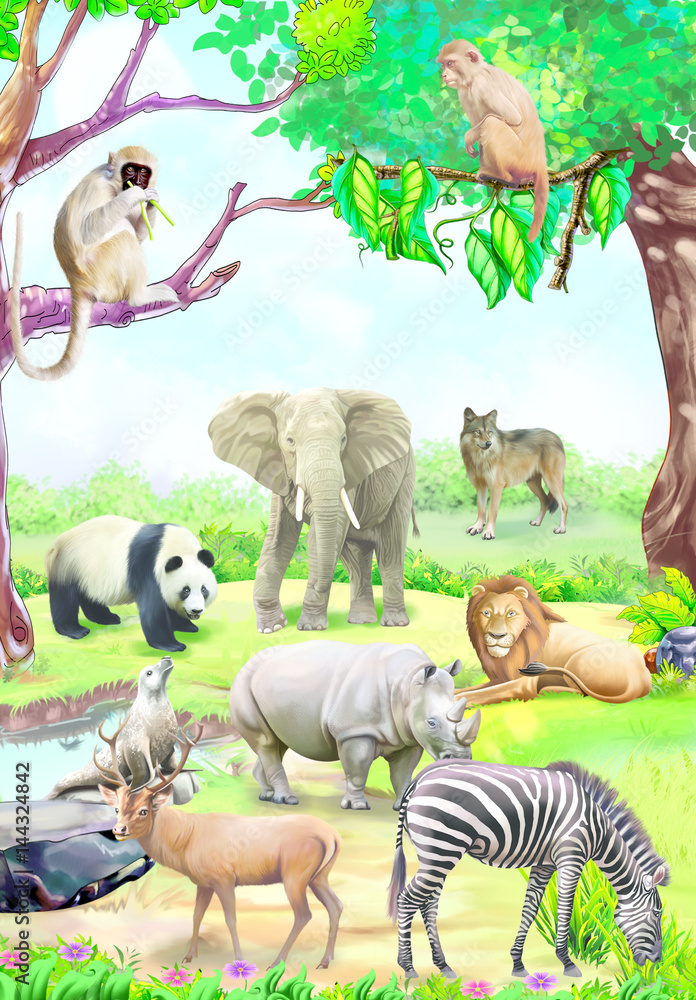 animals Stock Illustration | Adobe Stock