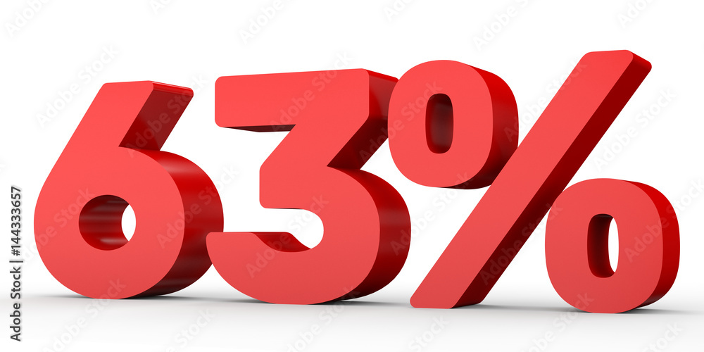 Sixty three percent off. Discount 63 %. Stock Illustration | Adobe Stock